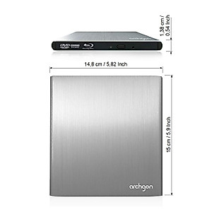 SEA TECH 4000GB Aluminum External USB Blu-Ray Writer Super Drive for Apple MacBook Air, Pro, iMac