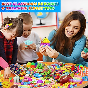 810 PCS Party Favors for Kids, Treasure Box for School Classroom Prize Birthday Gift, Bulk Fidget Sensory Toys, Ideal Gift for Carnival Prizes Stocking Stuffers Pinata Filler,Goodie Bag Stuffers
