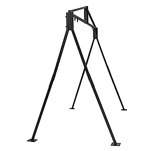 WUPYI Upgraded Metal Porch Swing Stand with 4 Hooks,Heavy Duty 440 LBS Weight Capacity Hanging Swing Frame Set for Outdoor Backyard Patio