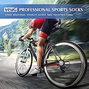 yeuG Copper Compression Socks for Men & Women Circulation- Arch Ankle Support for Athletic Running Medical Cycling（L/XL