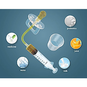 Baby Medicine Syringe Pacifier for Oral Feeding, Liquid Baby Medicine Dispenser, Newborn & Infant Pacifier Medicine Dispenser, Baby Essentials Medicine Pacifier Dispenser Infant (1 Pk)