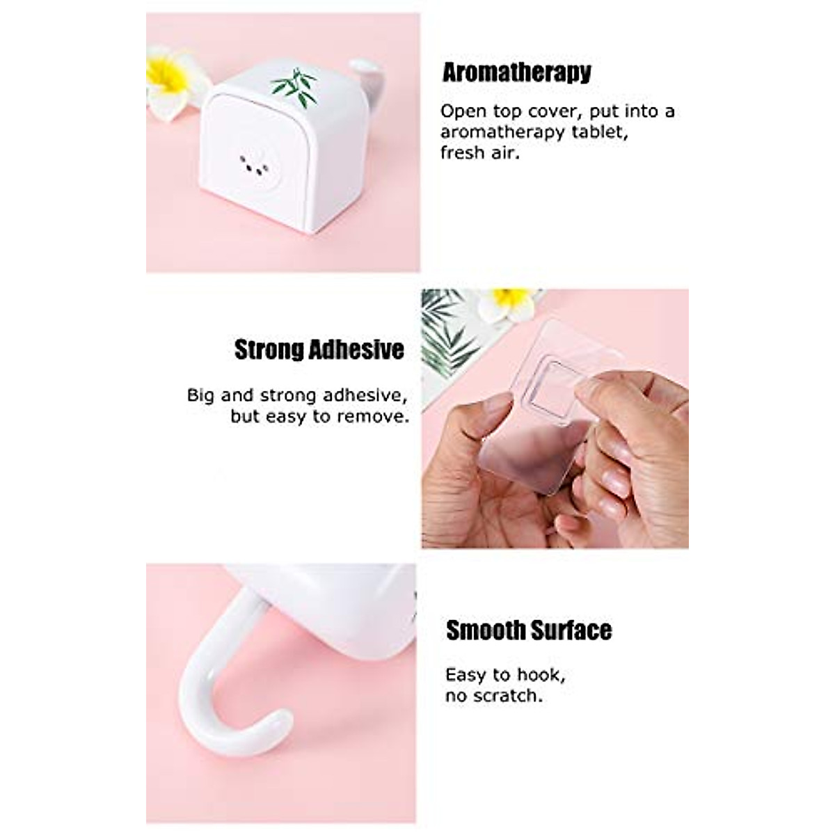 Gautsa Cute Peek-A-Boo Hooks, Self Adhesive, Pop up Cat Bear Animal Decorative for Kids Boys Girls, for Key Coat Robe Towel, 4 Pack (Bears)