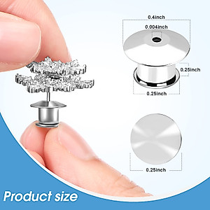 40PCS Locking Pin Back Locking Pin Keeper Clasp, Metal Pin Backing for Brooch Enamel Lapel Pin Lock