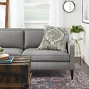 Nicole Curtis Pillow Persian Medallion Grey/Multi 24" X 24" Throw Pillow