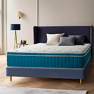 BreezeRest Twin Mattress 12 Inch Hybrid Mattress Bed in a Box Colchones Twin,Soft Cooling Gel Memory Foam Mattress with Individually Innerspring Pocket Coils for Motion Isolation Pressure Relief