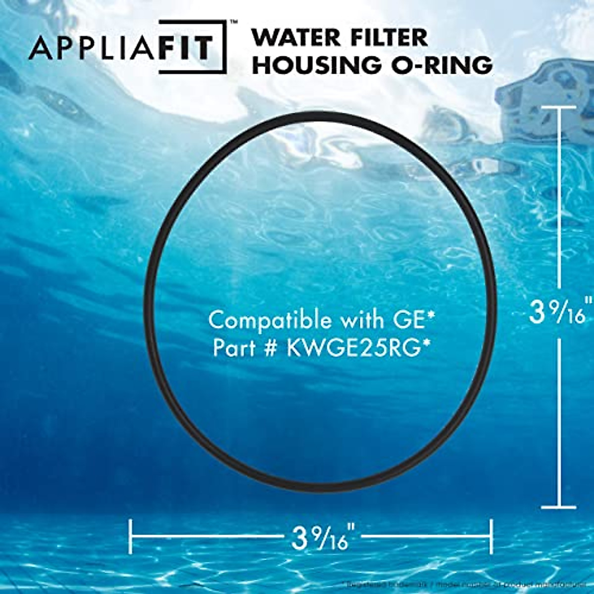 AppliaFit O-Rings Compatible with GE KWGE25RG & WS03X10038 for GE 2.5 Inch Water Filter Housing Models GXWH01C, GXWH08C, GXWH04F, GXWH20F, GXWH20S, GXRM10, GXRM10G, GXRM10RBL & GX1S01R (6-Pack)