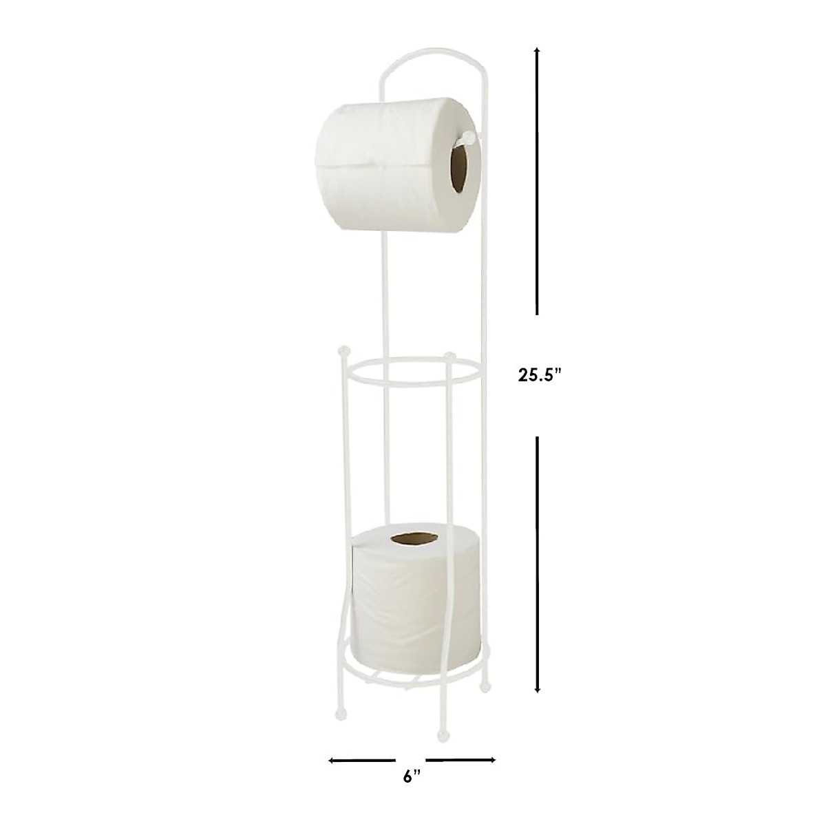 Home Basics Toilet Tissue Organizer, White