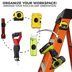 Spider Tool Holster - Tool Docks - Pack of Four - Easy to Install, Spider Compatible Tool Docking Stations for use on Garage Boards, Work Benches, Tool Boxes, Ladders and More