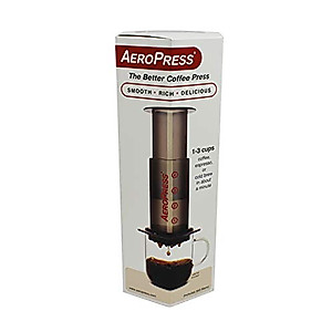 Aeropress Original Coffee and Espresso Maker, Barista Level Portable Coffee Maker with Chamber, Plunger, & Filters, Quick Coffee and Espresso Maker, Made in USA