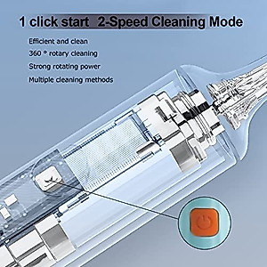 winforhour Electric Baby Bottle Brush with Electric Bottle Cleaner Set and Straw Brush,Suitable for Kitchen Brush and Baby Bottles,USB Rechargeable.(Blue)