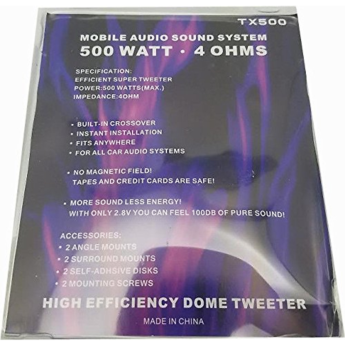 ProConnect TX500 3 Pairs of New Model 1500W Total Super High Frequency Mini Car Tweeters US Ship