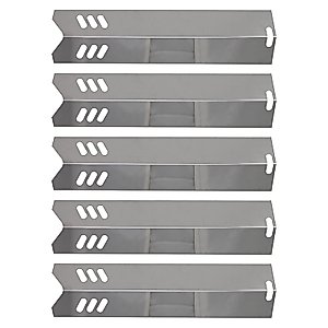 5-Pack BBQ Grill Heat Shield Plate Tent Replacement Parts for Backyard Classic GBC1440WRSB-C - Compatible Barbeque Stainless Steel Flame Tamer, Flavorizer Bar, Vaporizer Bar, Burner Cover 15"