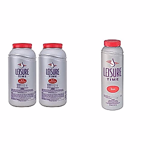 Leisure Time E5-02 Spa 56 Chlorinating Granules for Spas and Hot Tubs, 5-Pounds, 2-Pack & RENU2-02 Renew Non-Chlorine Shock for Spas and Hot Tubs, 2.2-Pounds, 2-Pack