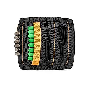 Magnetic Wristband with 15 Strong Magnets for Holding Screws, Nails, Drill Bits - Best Tool Organizers and Gift for Men, DIY Handyman, Father/Dad, Husband, Boyfriend, Women