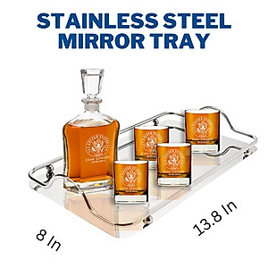 Personalized Whiskey Decanter Sets - For Military, Army, Navy, Air Force, Coast Guard, Marine - Active, Retired - Gift for Husband, Dad, Son - Custom Engraved Name, Rank, Date