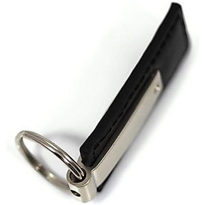 Honda Black Leather Keychain