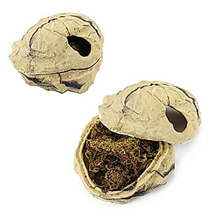 POPETPOP Snake Hide-Reptile Hides and Caves-Lizard Hideout Durable Large Crawler Shelter Reptile Hideout for Snake Reptile Lizard-Large