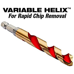 Milwaukee Electric Tool 48-89-4607 48-89-4617 Impact Drill Bit, 5/16" Diameter x 4.37" L, 2-39/64" 35 Degree Helix Flute, 1/4" Hex Shank