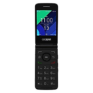 Alcatel QUICKFLIP 4044C | 4G LTE | HD Voice FlipPhone | Cricket Unlocked for T-Mobile & AT&T, Grey, 4GB