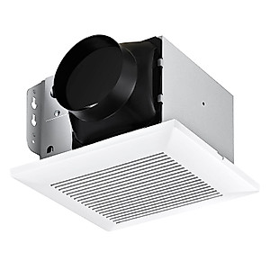 JOEAONZ Bathroom Fan 110 CFM Very Quiet with Stainless Steel Housing, Ceiling Mount Exhaust Ventilation Fan Large Air-flow Capacity, Energy-Saving Household Bath Vent Fan, White Plastic Grille