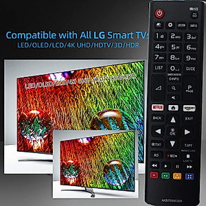 (Pack of 2) Universal Remote Control Suitable for LG Smart TV Remote Control All Models LCD LED 3D HDTV Smart TVs with Specific Functions Netflix,Amazon