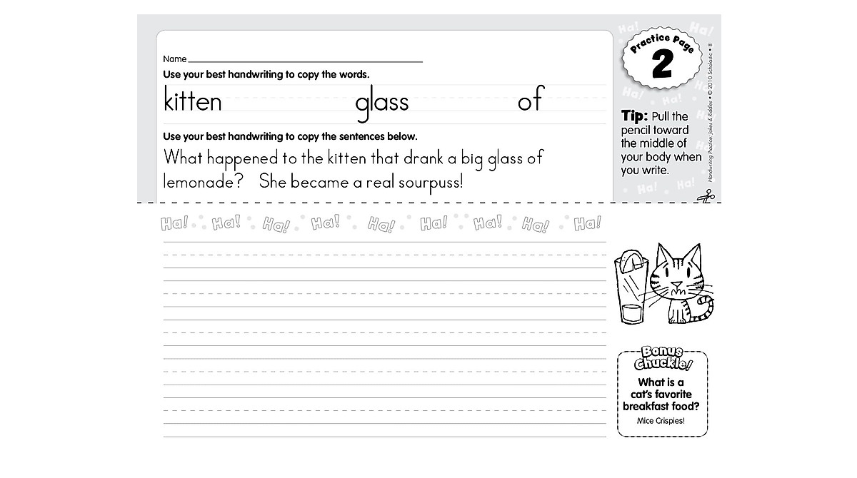 Handwriting Practice with Jokes & Riddles for Kids | Ages K-2