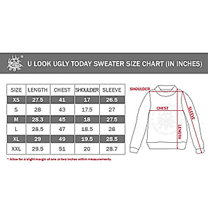 Men‘s Ugly Christmas Sweater Unisex Novelty Santa Pullover for Party Fun Reindeer with Hat Medium