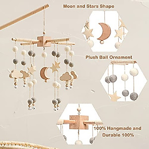 Baby Mobile for Crib | Baby Crib Nursery Mobile Star Moon for Baby Boys and Girls | Boho Nursery Decor | Baby Shower Set for Infant Bedroom Hanging Decoration