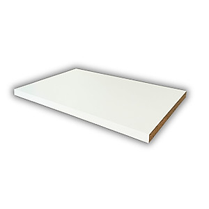 SHELFIX - Customized White Shelves Cut to Order 3/4" - Cabinet Shelf Custom Size Shelf - Melamine Shelves Cut to Order 3/4" - Cabinet Replacement Shelves (White)