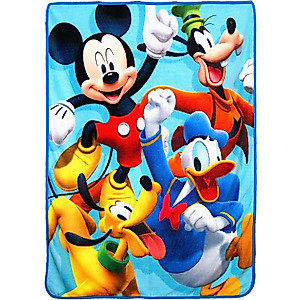 Disney's Mickey' Mouse Clubhouse, "4 Ever" Super Plush Throw Blanket, 46" x 60", Multi Color