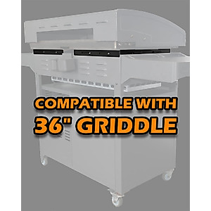 Wind Guards for Blackstone 36 inch Griddle, Magnetic Wind Screens, Blackstone Griddle Accessories, Fit with Hood, Rear Grease Cup and Side Shelf, Heat Shield for Side Table, Grilling Gifts, Black