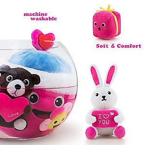 teytoy My First Valentine's Day Gift, Nontoxic Fabric Activity Crinkle Baby Girl Toys Playset Gift Idea Party Decoration Baby Toy for Ages 3 Months and up