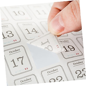 BESTOYARD 24 Sheets Calendar Stickers Adhesive Calendar Sticker Mini Calendar Tabs 2022 Monthly Tabs Daily Adult Stickers Calendar Tabs Sticker Number Paper Dating Small Calendar