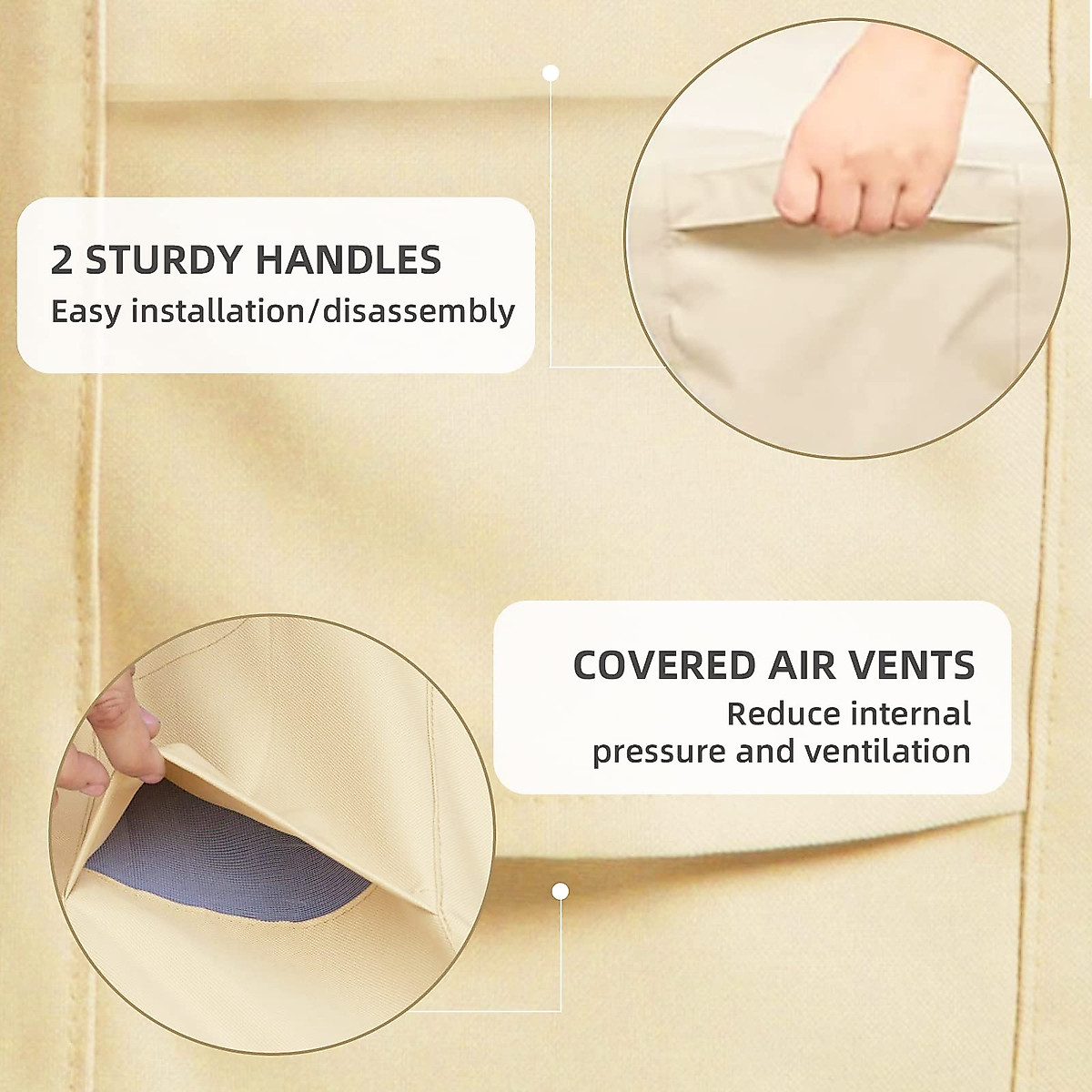 QIANG KUN patio furniture covers waterproof,3-Seater outdoor sofa cover 600D Heavy Duty covers for outdoor furniture (62*39*35")