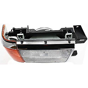 Evan Fischer Driver and Passenger Side Headlight Set of 2 Compatible with 1987-1991 Ford F-150, 1987-1991 F-250, 1987-1991 F-350 & 1987-1991 Bronco - FO2502105, FO2503105