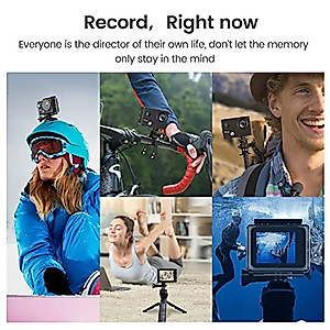 HLS 4k Action Camera Waterproof with 3 Batteries,Underwater Camera with Wide Angle Lens,Outdoor Sports Camera with Selfie Stick Kit & Remote Control