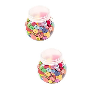 COHEALI 800 Pcs Christmas Wood Buttons Nativity Toy Botones Decorativos para Manualidades Wood Sewing Buttons Xmas Colorful Buttons Craft Toys Water Table Toys Craft Buttons Scrapbook Love