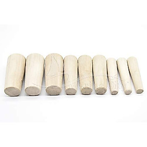 MARINE CITY Boat Emergency Soft Conical Thru-Hull Wood Plugs Kit - Durable, Easy-to-Use Drain Stoppers 3 Different Sizes for Boats, Yachts, Marines, and Ships (Pack of 9)