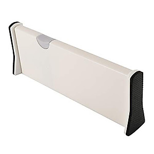 RealPlus 8 Pack of Plastic Drawer Dividers Organizer Separators Adjustable from 11-17 Inches for Bedroom,Closet,Baby Drawer,Dresser,Office,Kitchen Storage