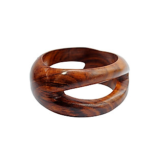 Pure Hands Charming Tropicalia - Looking for a Statement piece of jewelry, try these Charming, Chunky, Natural-Wooden-Bangle-Bracelets