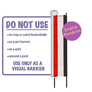 Kidkusion Retractable Driveway Guard, Orange, 25' Driveway Safety; Made in The USA; Outdoor; Visual Barrier; Adjustable