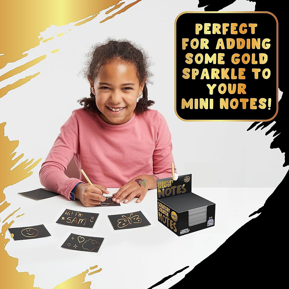 PURPLE LADYBUG Rainbow Scratch Art for Kids Mini Notes - Great Easter Crafts for Kids & Tweens, Easter Basket Stuffers for Teens, Small Gifts for Kids - Fun Arts and Crafts with 150 Scratch Papers