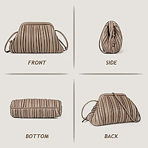 GLITZALL Clutch Purse and Dumpling Bag for Women,Designer Cloud Handbag and Ruched Bag with Detachable Shoulder Strap