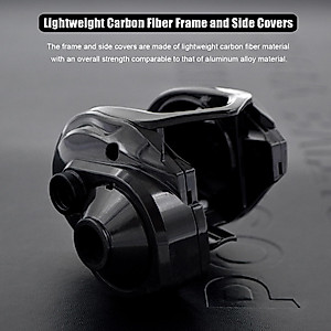 CAMEKOON Bahamut 400 Baitcasting Fishing Reels, Chameleon Paint, 10+1 Stainless Steel Bearings, 35 LBs Carbon Drag, Longer Power Handle, Carbon Fiber Frame and Side Covers, Large Capacity Baitcaster