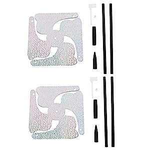 Hemoton 2pcs Garden Wind Spinners Bird Blinders Pinwheel Windmillw Anti- Bird Windmill Sparkly Holographic Pin Wheel Spinners Outdoor Decorations for Yard Lawns Patios