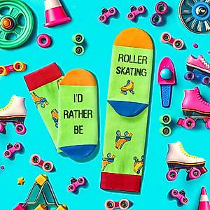 Zmart Funny Roller Skating Gifts Roller Skate Gifts Women Men Skater Gifts, Roller Skating Socks Roller Skate Socks Skater Socks