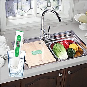 TDS Meter Digital Water Quality Tester for RO-RODI System Drinking Water,Aquariums, Hydroponics,0-9990 ppm Measuring Range,1 ppm Increments,2% Readout Accuracy（Green）