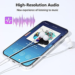 2023 New Stereo Headphones in-Ear Earbuds for Samsung Galaxy S23 Ultra Galaxy S22 Ultra S21 Ultra S20 Ultra, Galaxy Note 10+ Type-C Connector with Microphone and Volume Remote - White