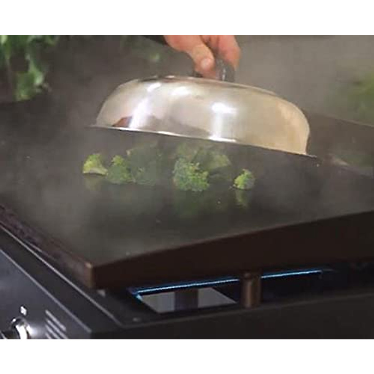 12 Inch Heavy Duty Cheese Melting Dome - Stainless Steel Griddle Grill Accessories - Durable Round Basting, Steaming Cover - Heat Resistant Handle for Flat Top Griddle Grill Indoor/Outdoor- 2 Domes