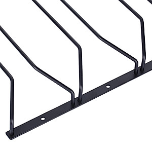 Dianoo Wine Glass holder, Stemware Rack, Wine Glass Rack Under Cabinet With Screws, 27CM 3 Rows Black